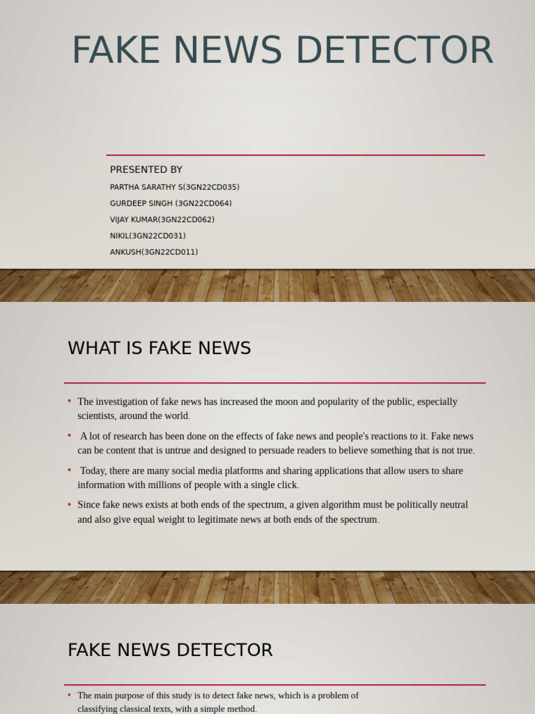Fake News Detector | PDF | Data | News