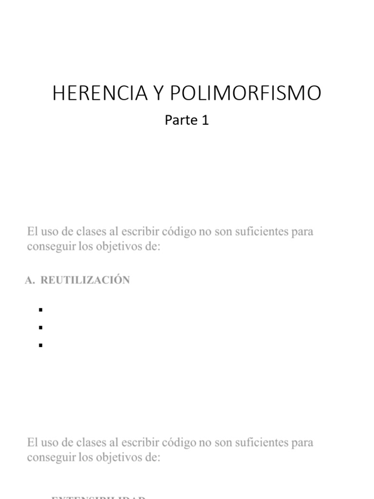 Herencia y Polimorfismo en POO | PDF