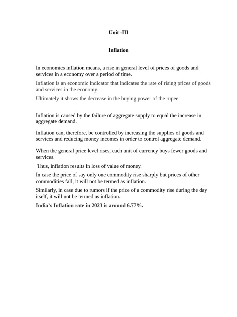 inflation | PDF | Inflation | Deflation