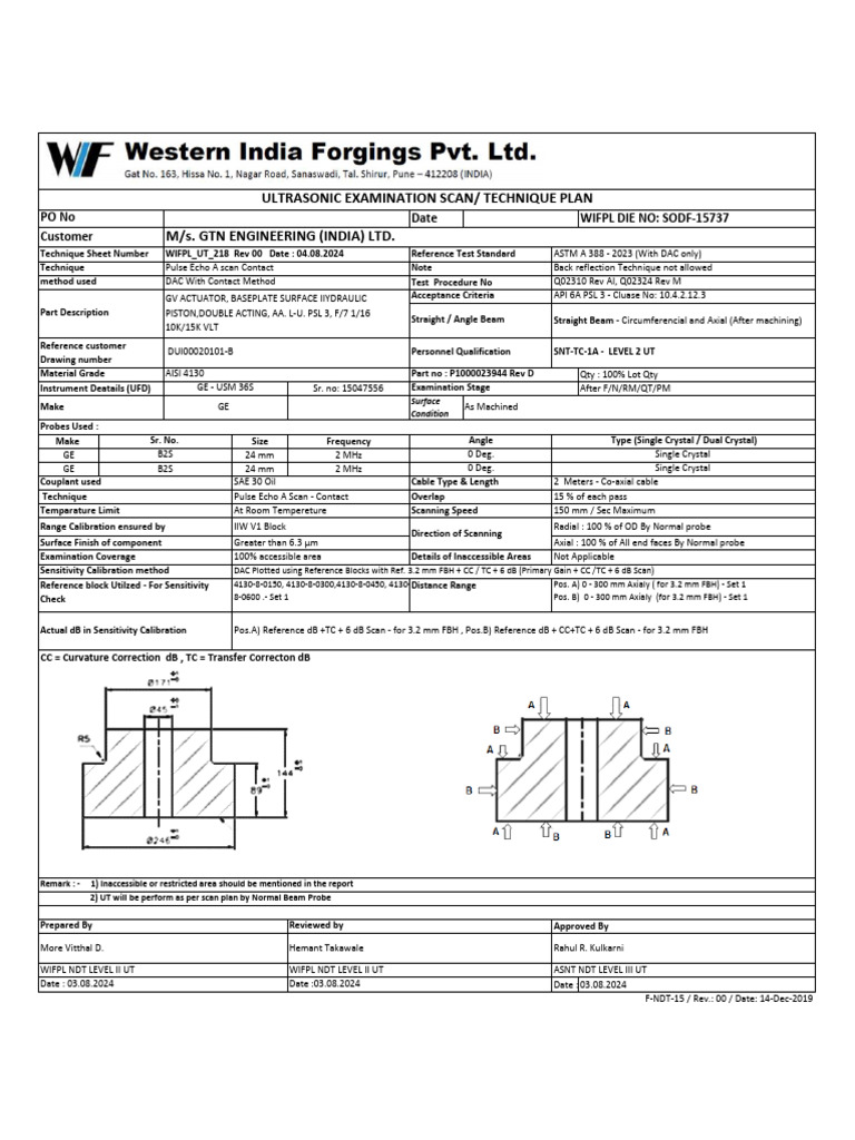 SODF-15737 UT SCAN PLAN | PDF | Applied And Interdisciplinary Physics