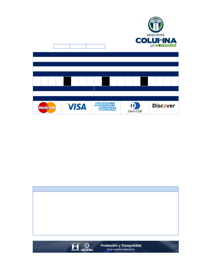 2020 - Formulario Cargo a TC | PDF