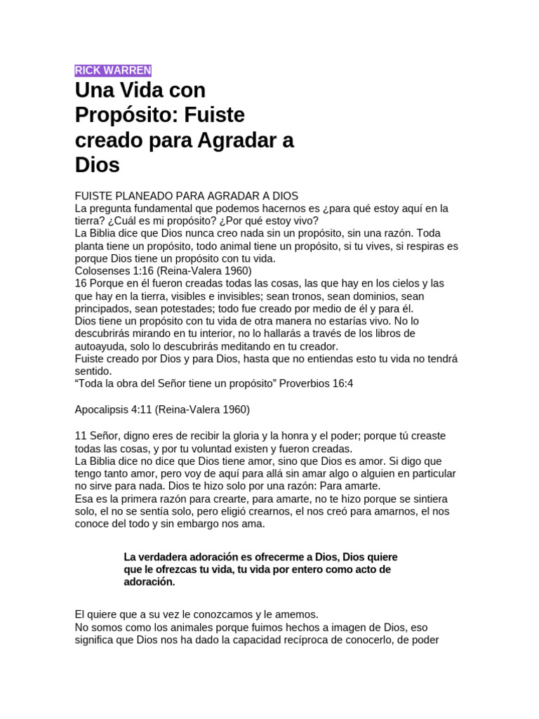 Rick Warren | PDF | Amor | Dios