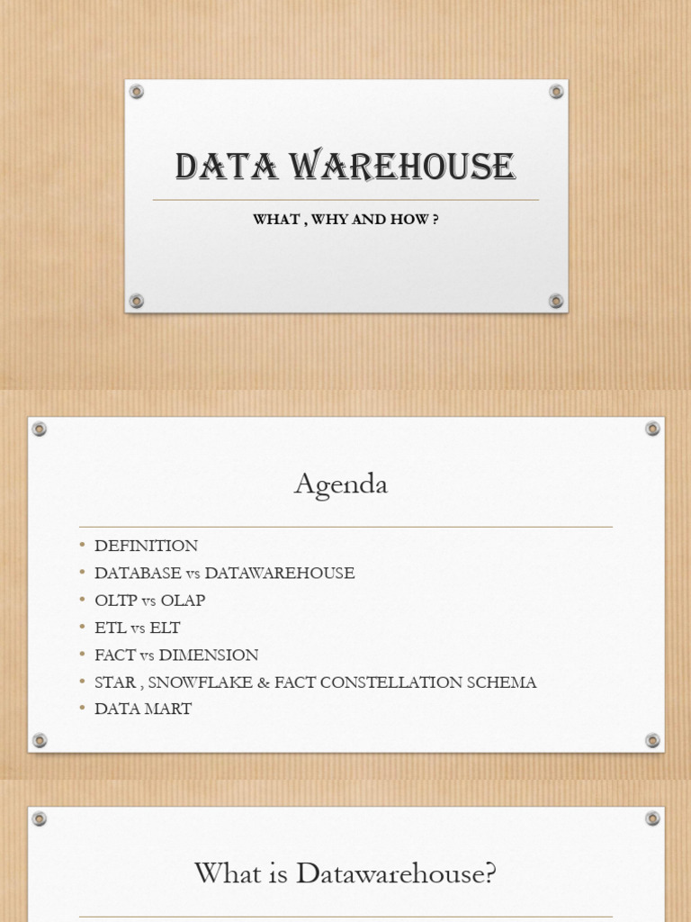 dwh | PDF | Data Warehouse | Information Technology Management