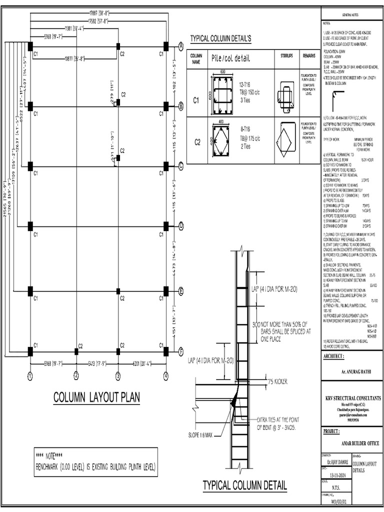 Amar Builders Column Layout | PDF