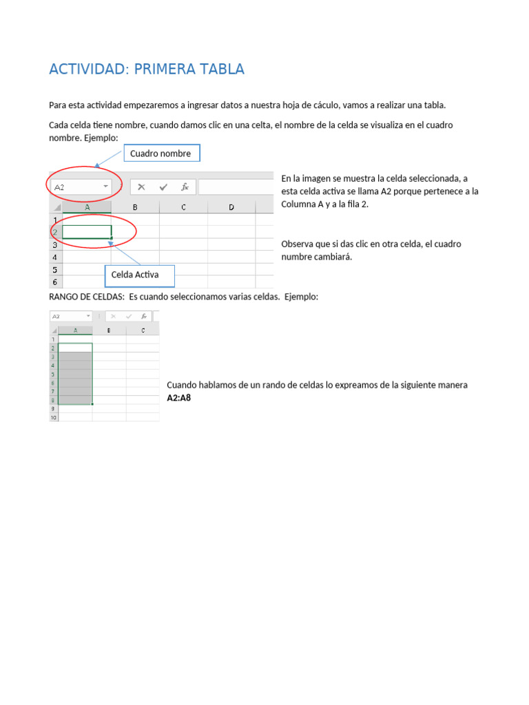 Crear y Formatear Tablas en Excel | PDF