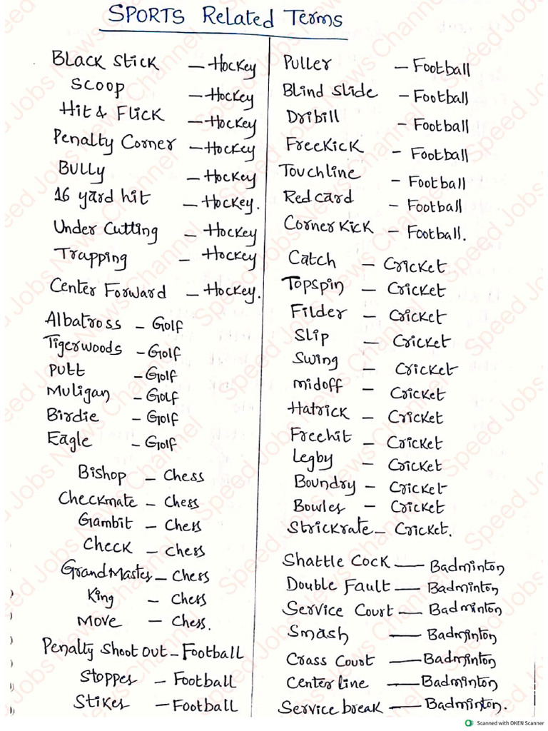 Sports Related Terms | PDF