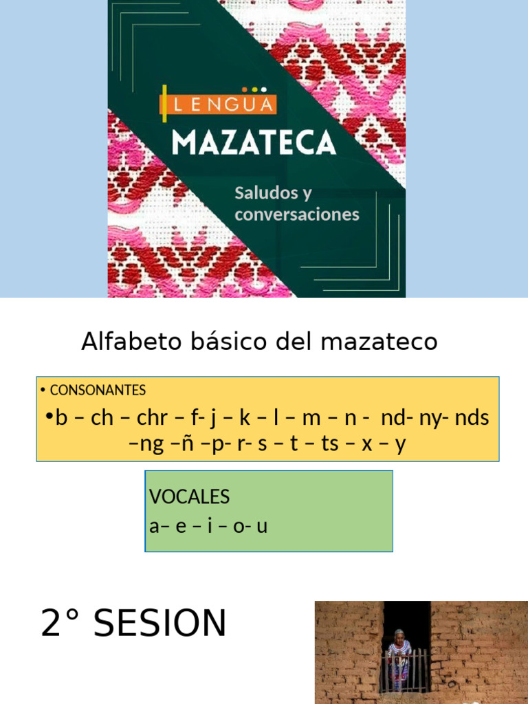 2° Sesión Del Idioma Mazateco Saludos y Conversaciones. | PDF