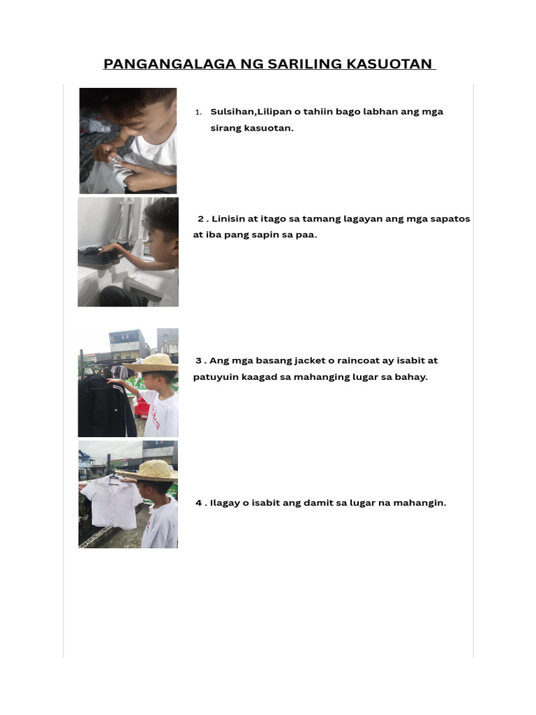 Pangangalaga Ng Sariling Kasuotan 6 | PDF