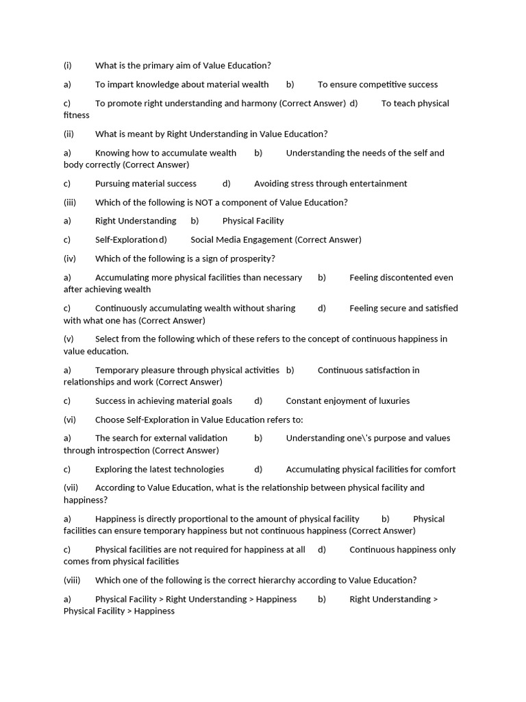 Understanding Value Education Principles | PDF | Ecosystem | Happiness