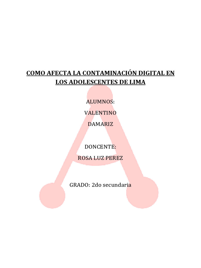 Aver | PDF | Adolescencia | Residuos