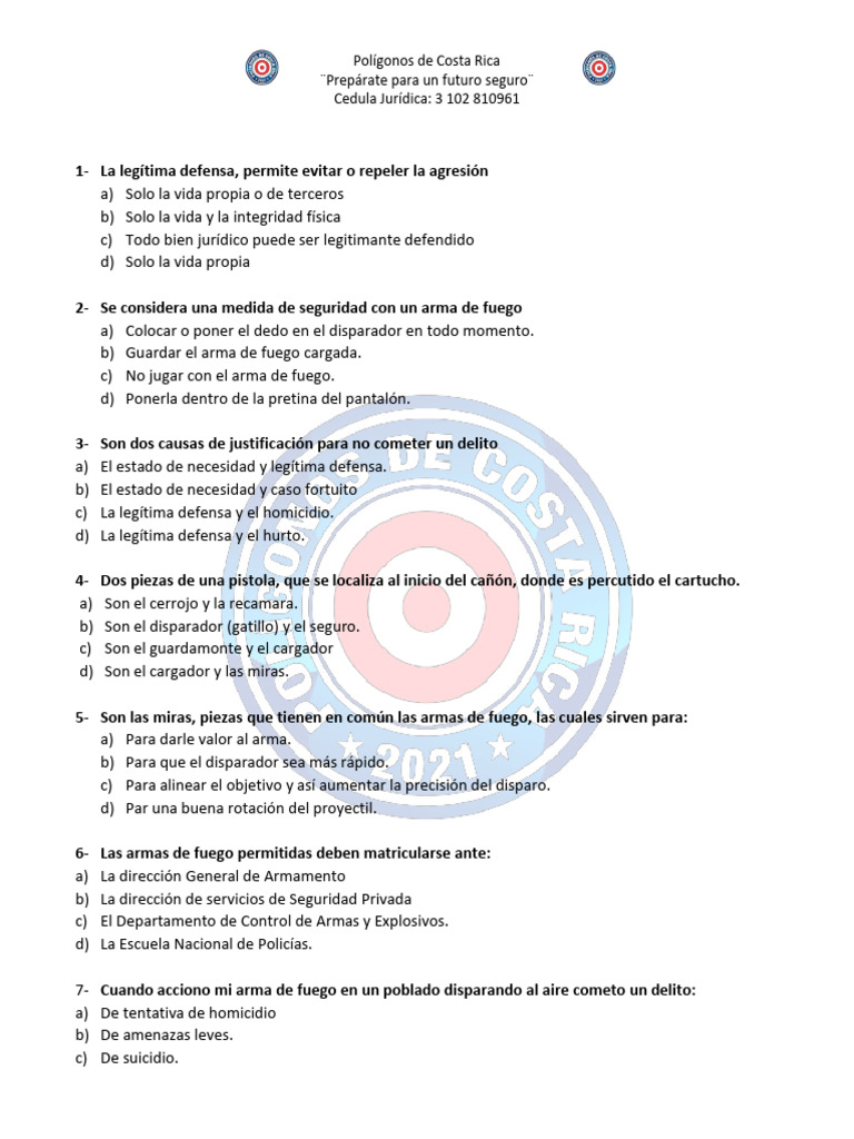 Prueba Final de Balística | PDF | Armas de fuego | Munición