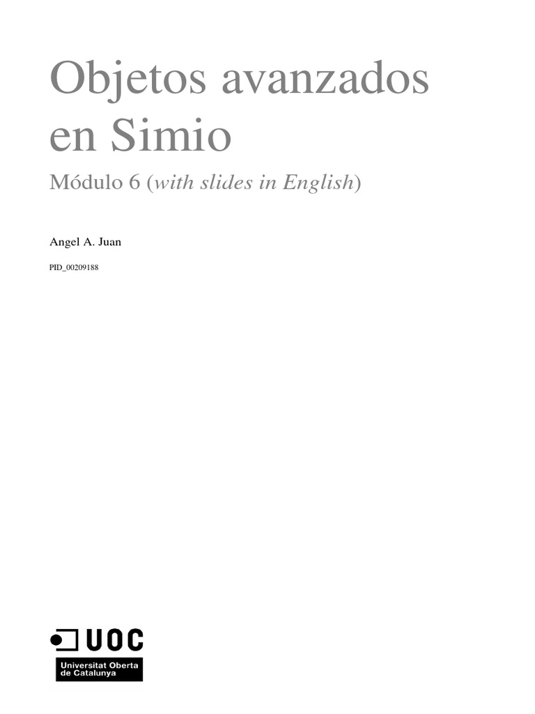 Módulo 6. Objetos Avanzados en Simio | PDF