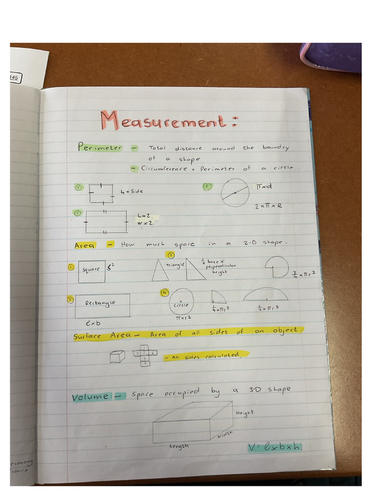 Mesurement Notes | PDF