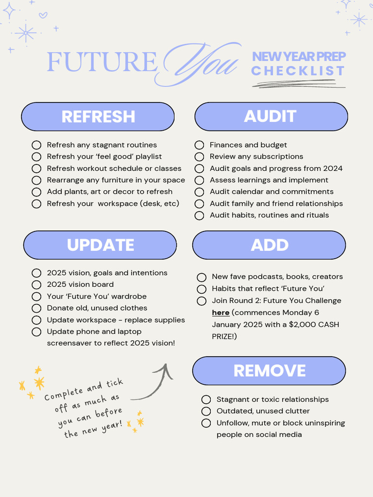 New Year Prep Checklist | PDF