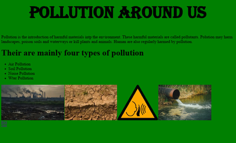 Types of Pollution Explained | PDF