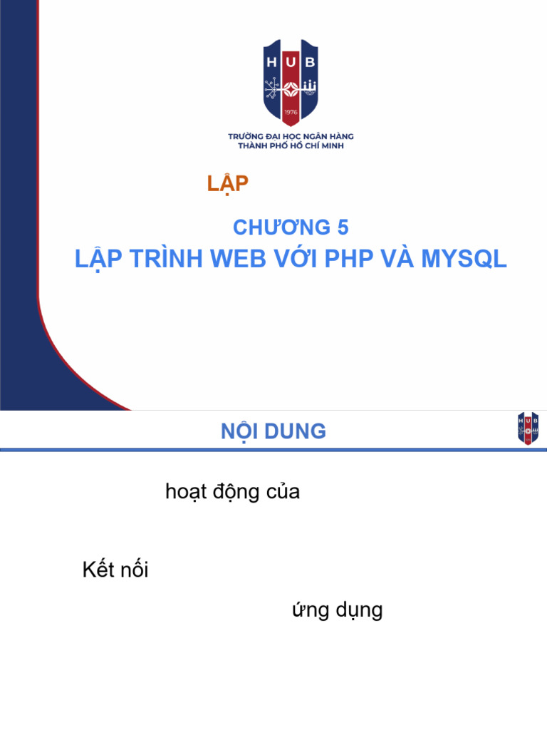 Lap Trinh Web Chuong 5 Lap Trinh Web PHP MySQL | PDF