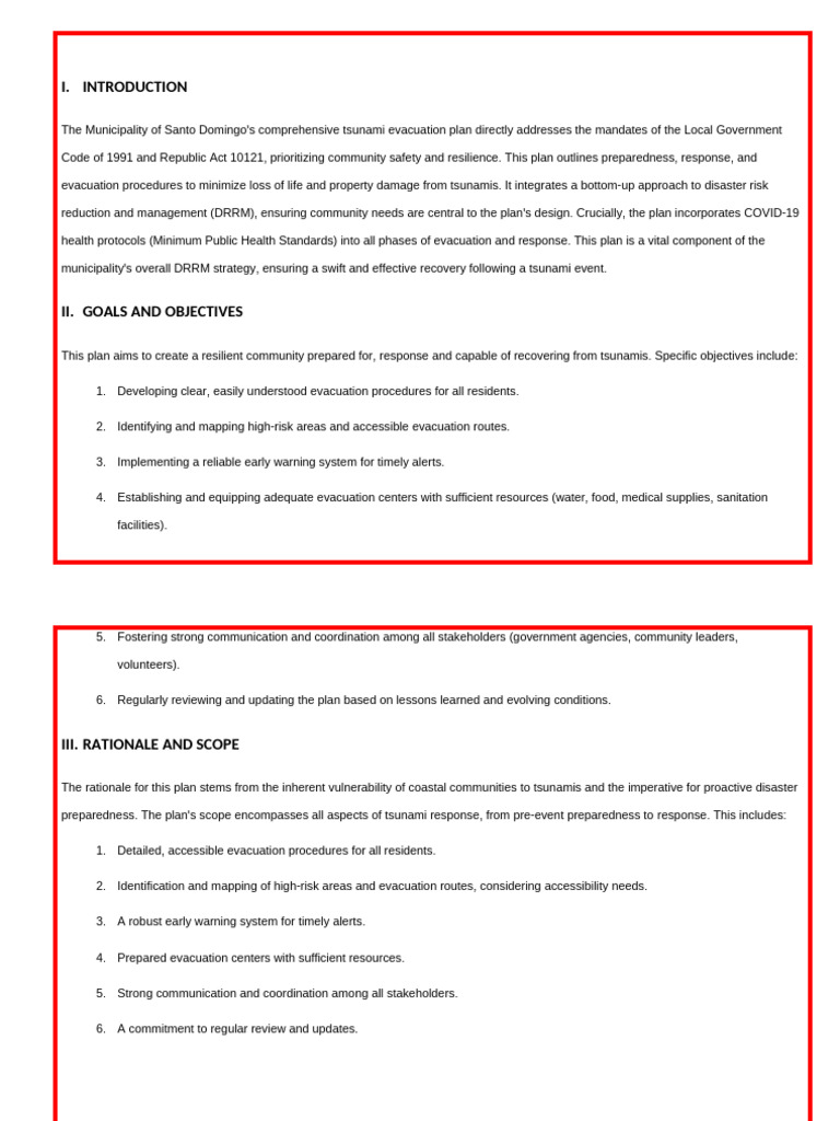 Tsunami Evacuation Plan 2025 | PDF | Emergency Management | Earthquakes