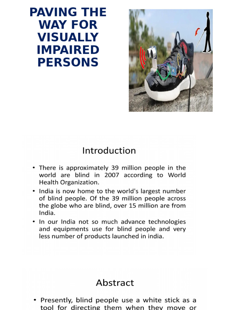 Paving The Way For Visually Impaired Persons | PDF