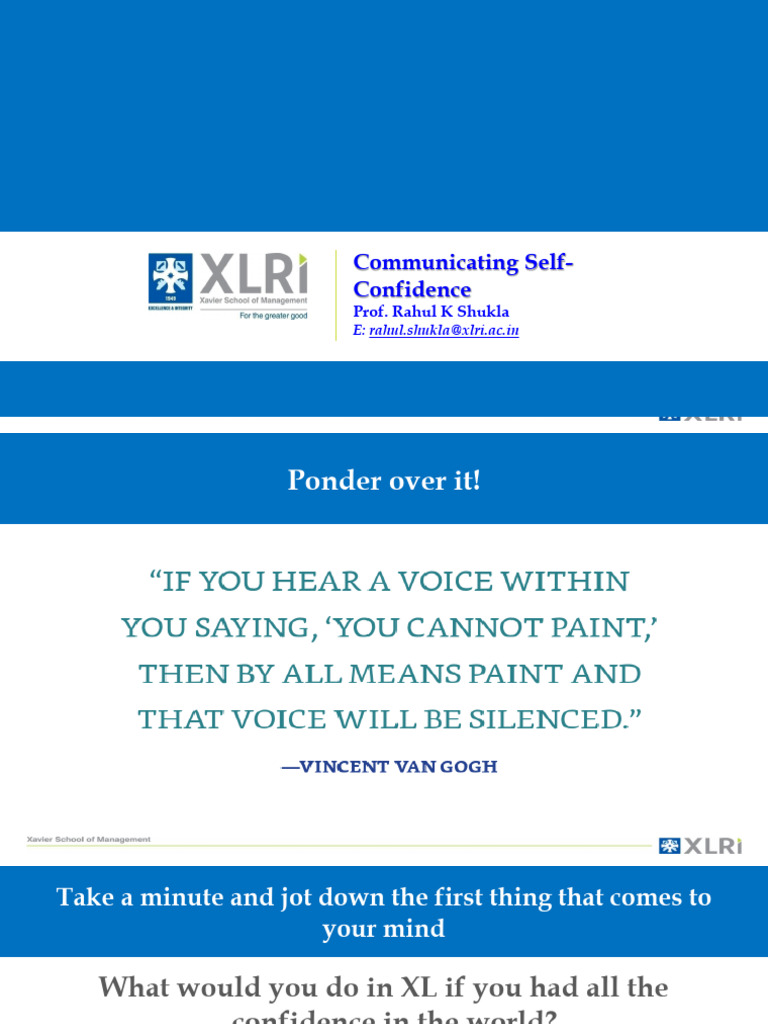 Self Confidence _ Communication | PDF | Thought | Psychology