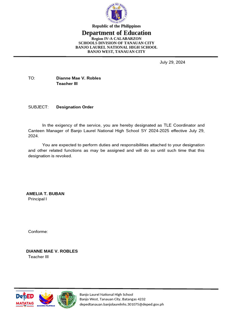 designation order | PDF