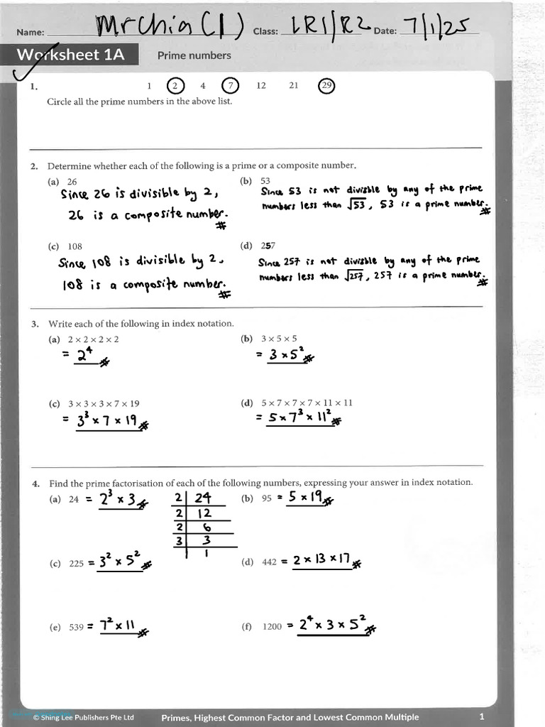 Prime and Composite Number Analysis | PDF | Euclidean Geometry ...