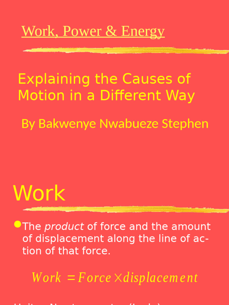 Work, Energy Power Rev | PDF | Force | Kinetic Energy