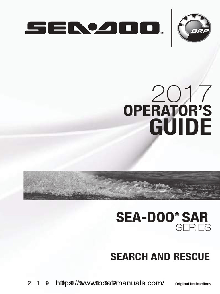 Sea Doo SAR Operator's Manual | PDF | Exhaust Gas | Gasoline