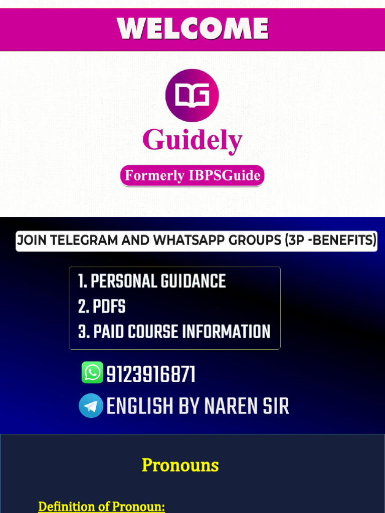 Pronouns | PDF | Pronoun | Grammatical Number