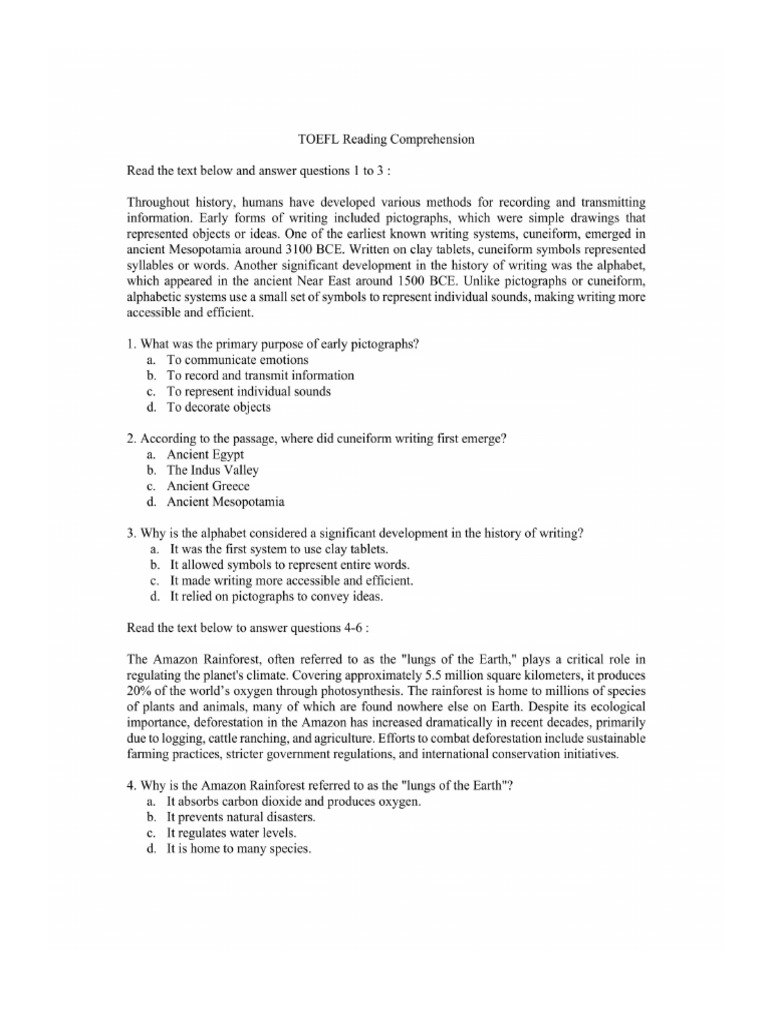 fix 17 Jan - TOEFL Reading Comprehension | PDF