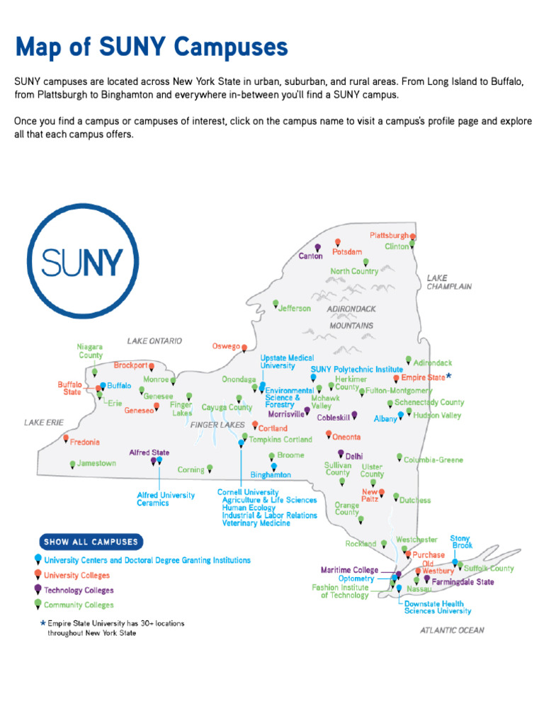 SUNY Campuses Map Overview | PDF