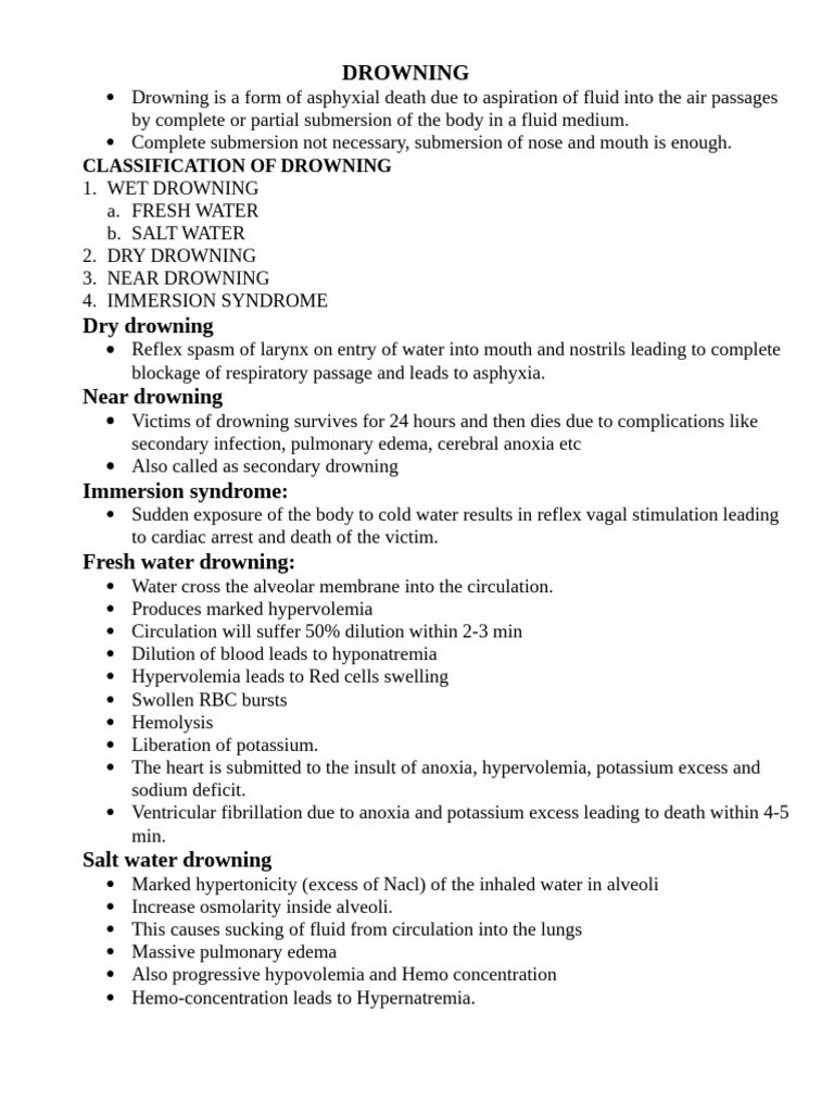 10. Drowning | PDF | Lung | Medical Specialties