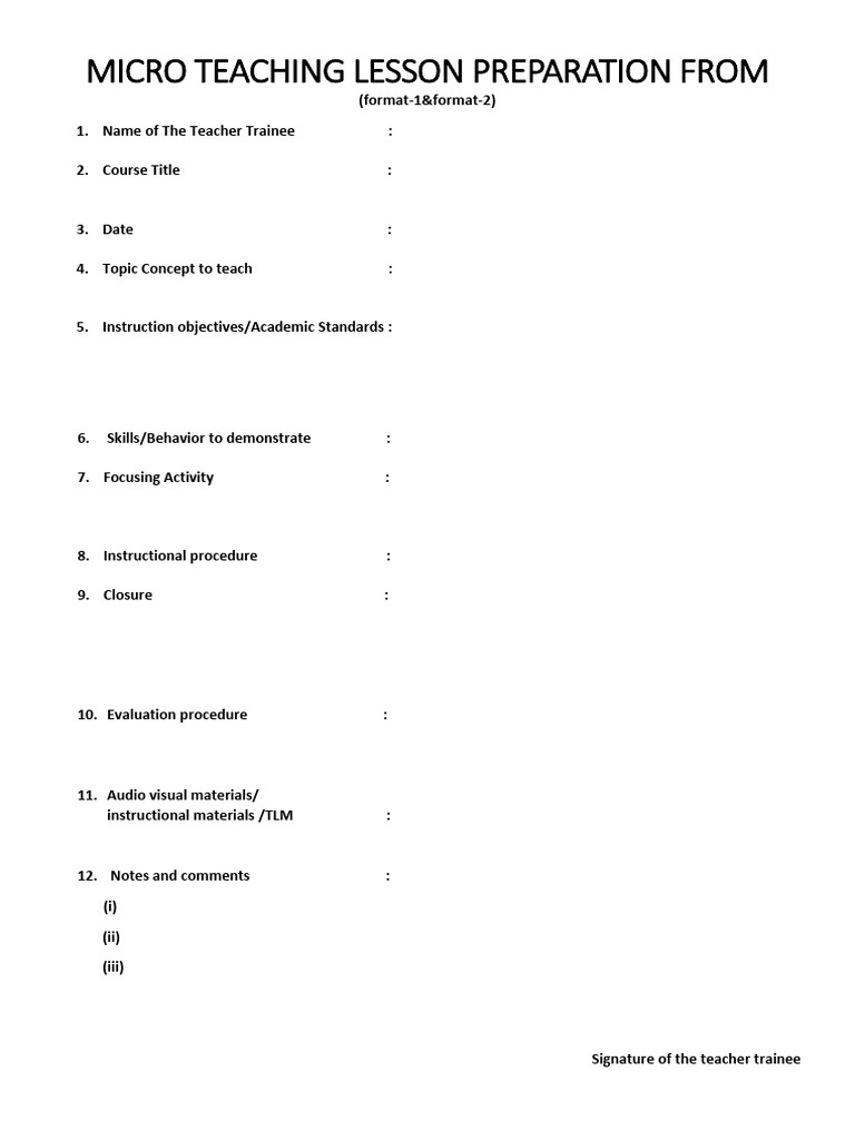 Micro Teaching | PDF