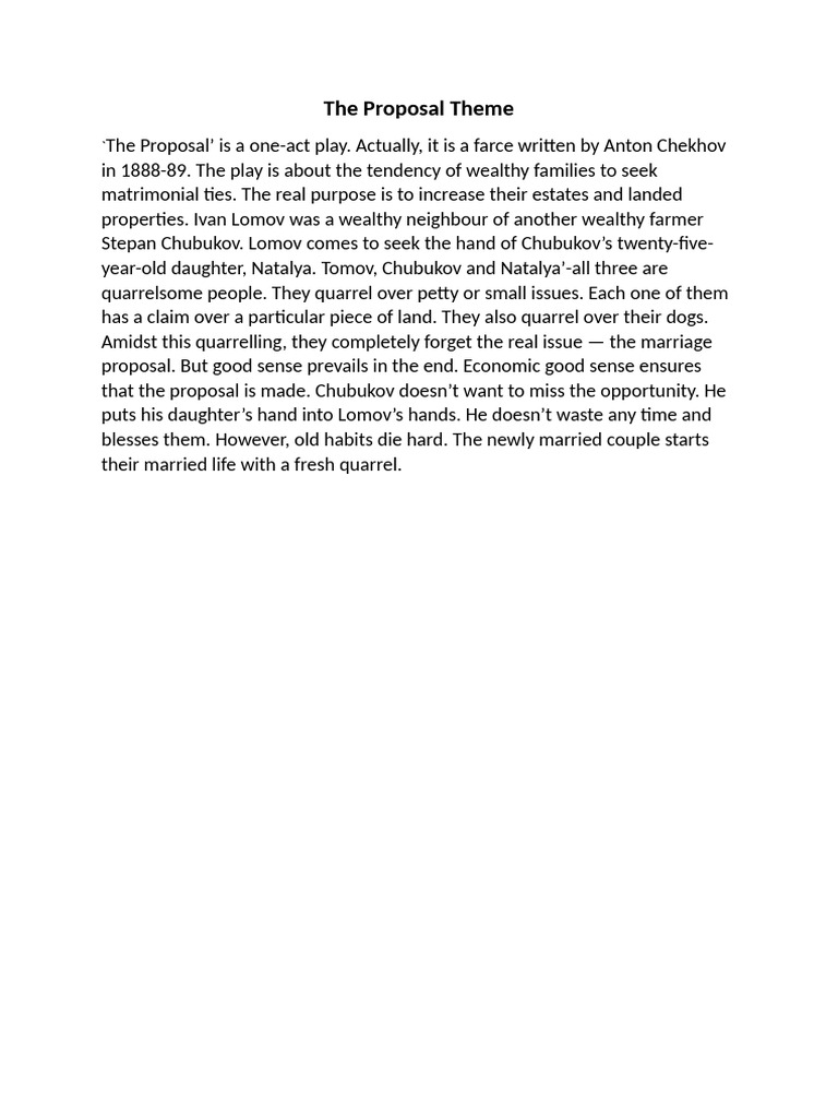 The Proposal Theme | PDF