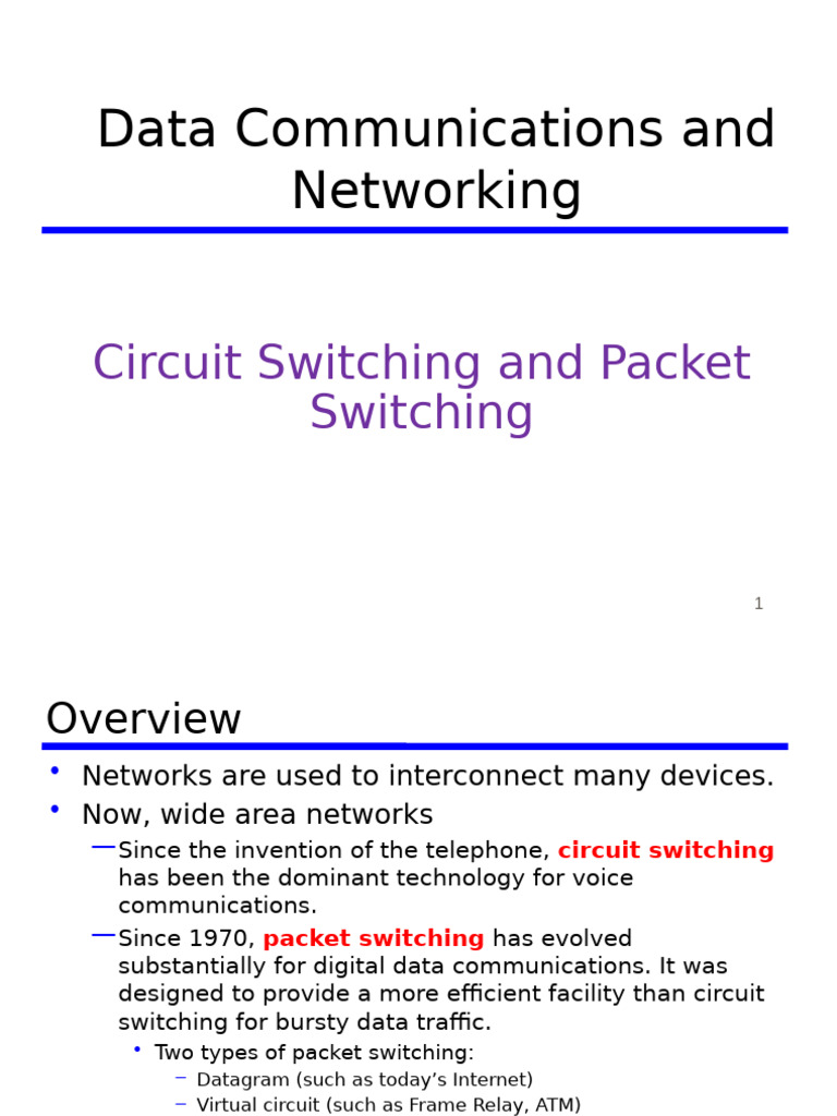 Switching Networks Unit-I | PDF | Computer Network | Packet Switching