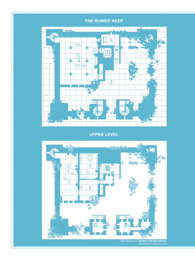 Shadow of The Necromancer 1E Blue Maps and 5E Color Maps | PDF
