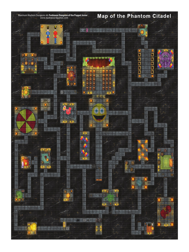 Funhouse_Dungeon_Jester_5e_COLOR_MAP_VTT | PDF