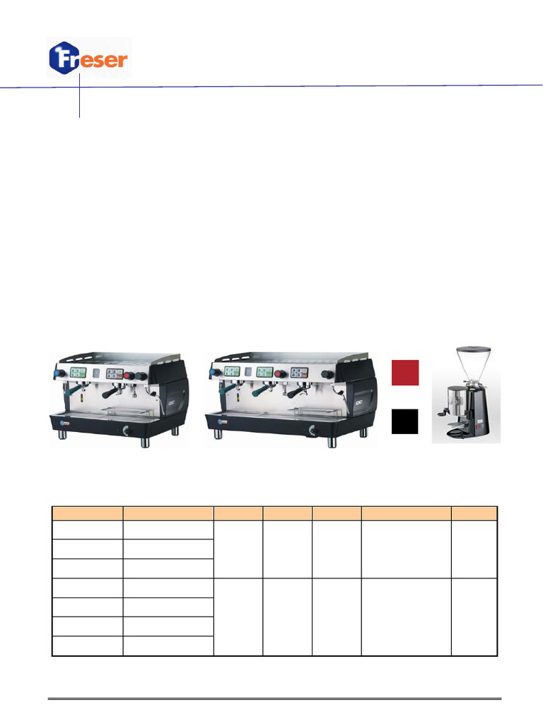 Freser Tea Espresso Spec | PDF
