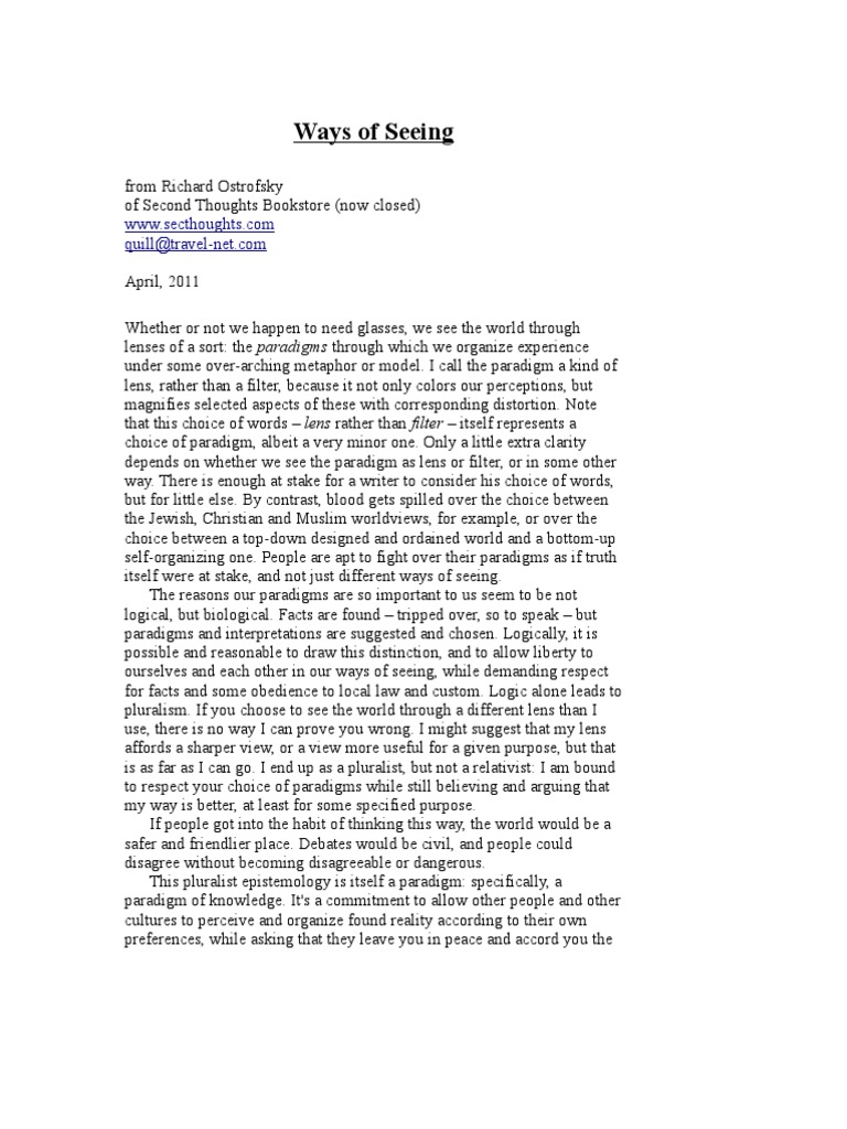 Paradigms | PDF | Paradigm | Lens (Optics)