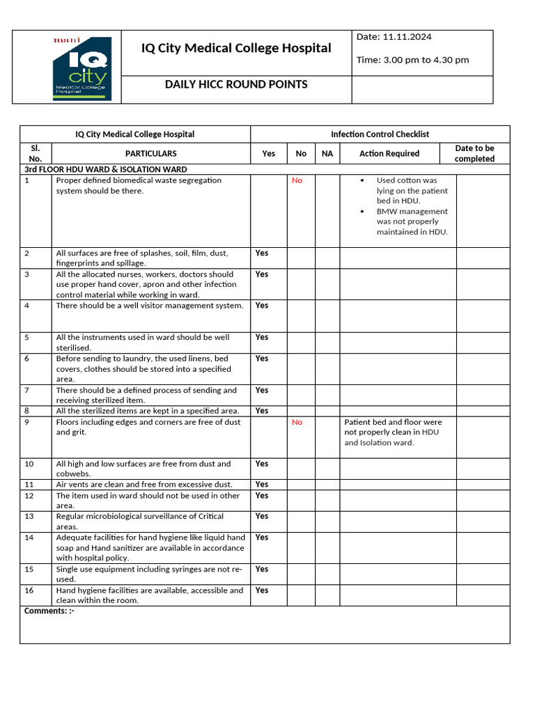 Infection Control in Isolation Ward | PDF | Health Care | Medicine