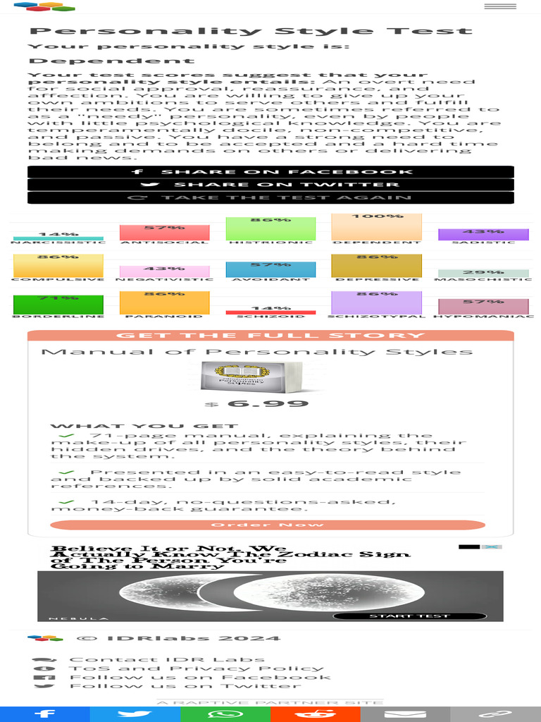 Personality Style Test | PDF