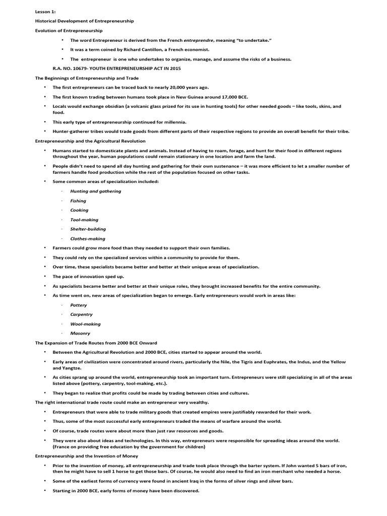 ENTREP REVIEWER | PDF | Entrepreneurship | Economic Development