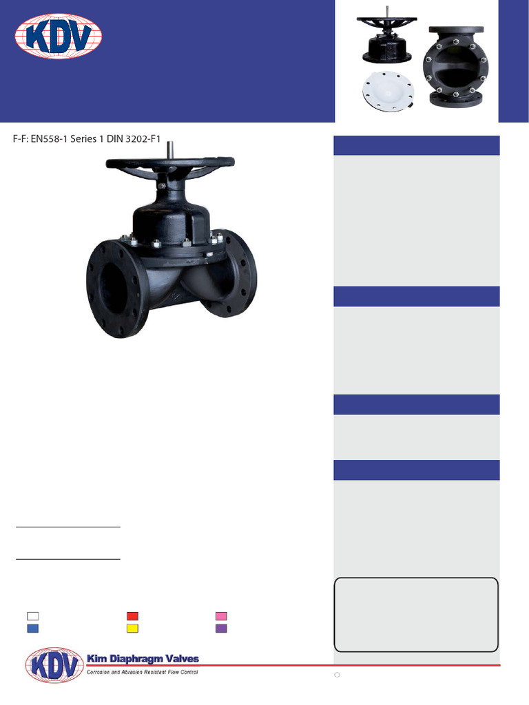 KDV Diaphragm Valve RL EN558 Steel NRH 01 | PDF | Valve | Steel