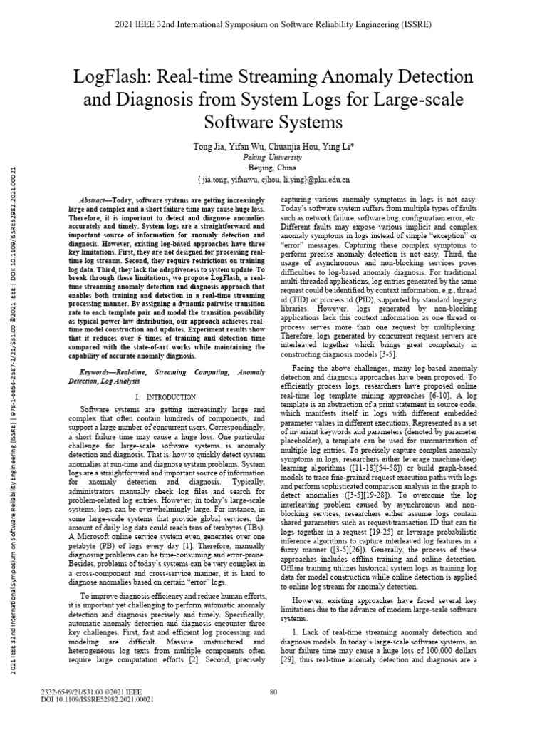 LogFlash_Real-time_Streaming_Anomaly_Detection_and_Diagnosis_from_System_Logs_fo | PDF ...