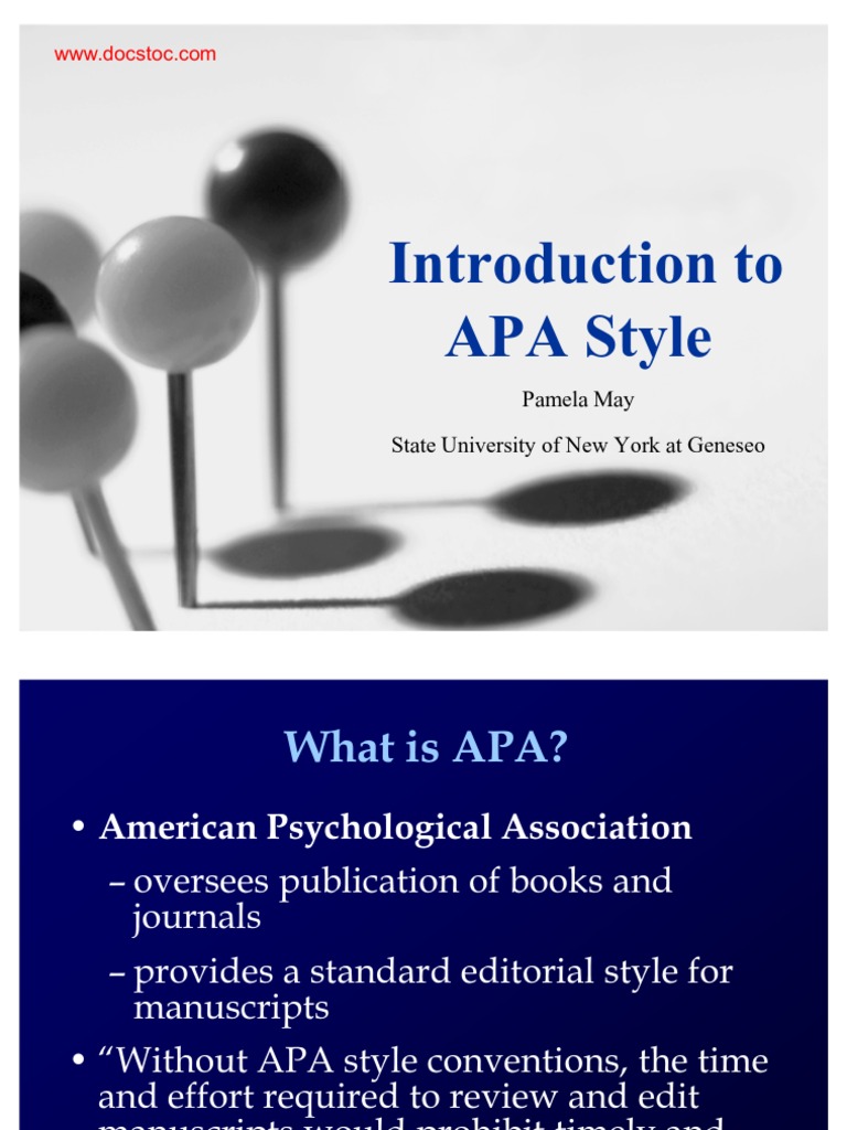 Introduction To APA Style | PDF | American Psychological Association ...