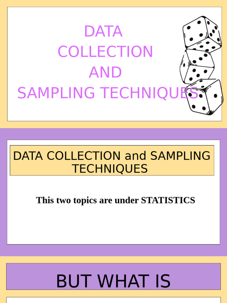 Data collection and sampling techniques | PDF | Statistics | Data