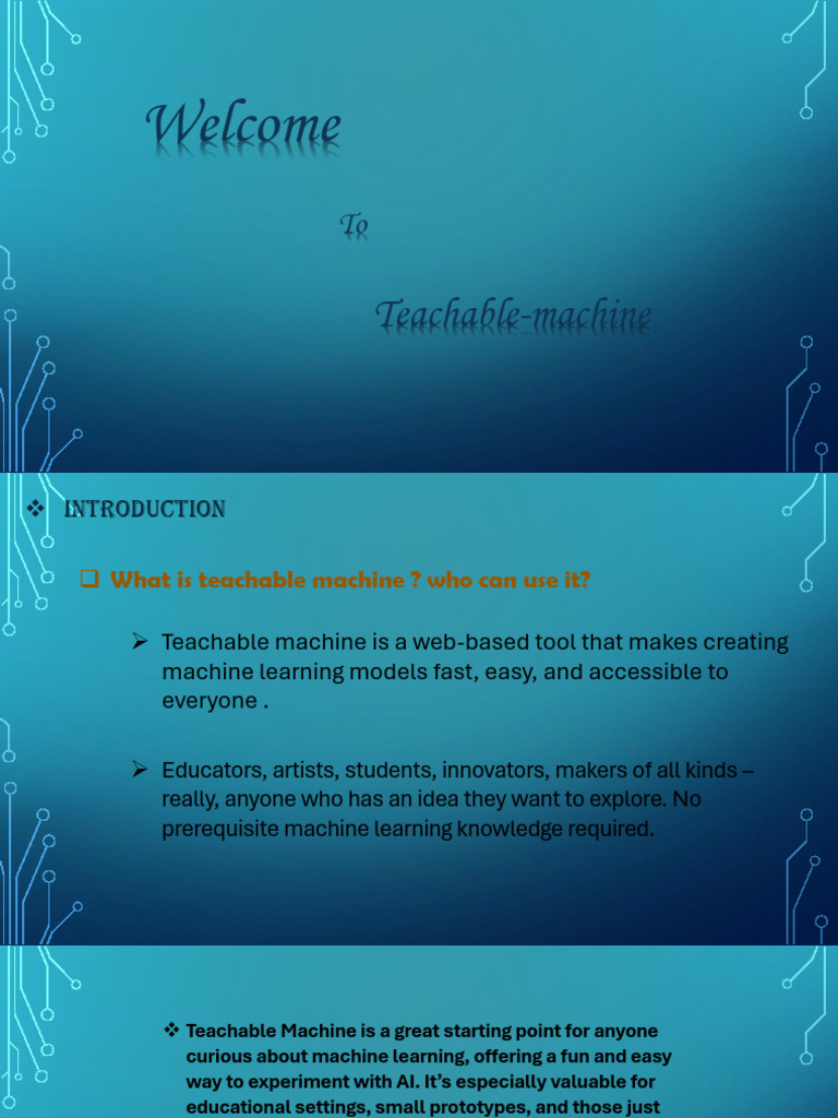 Teachable Machine: Easy ML Tool | PDF