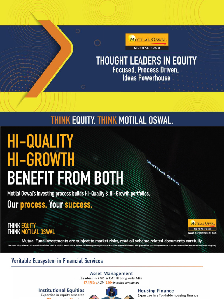 D9a52 Motilal Oswal Large and Midcap Presentation | PDF | Investing | Investment Management