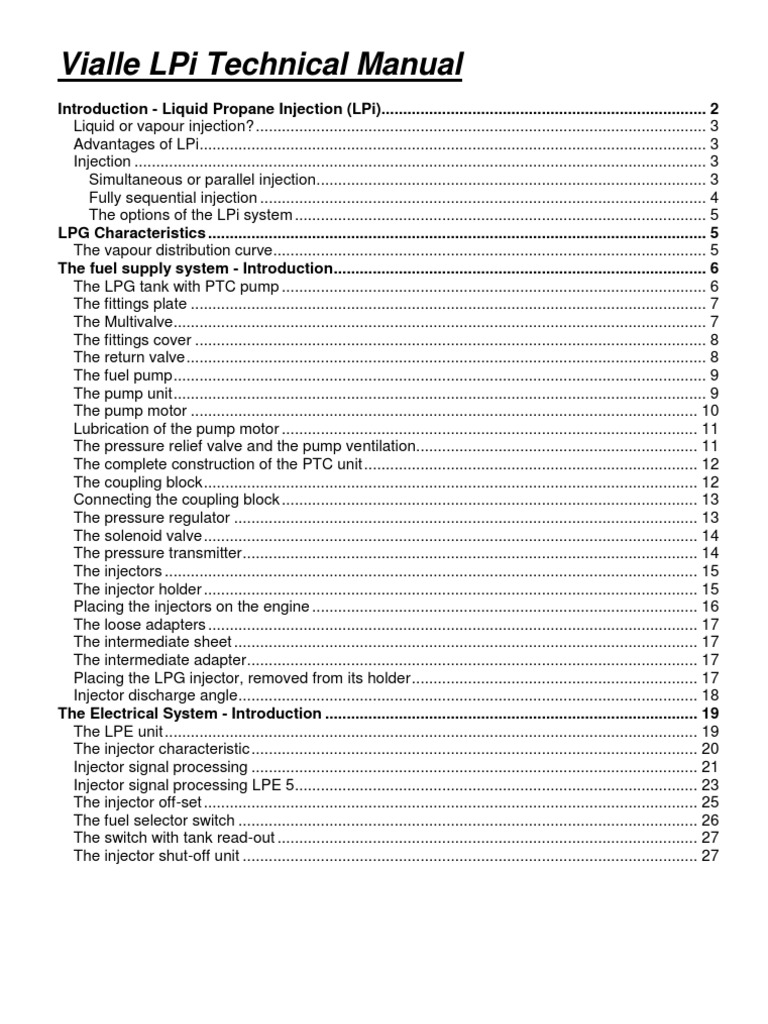 Vialle LPi Technical Manua 1 | PDF | Fuel Injection | Liquefied ...