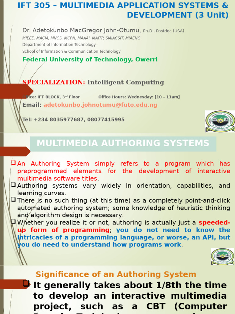 Multimedia Authoring Systems Overview | PDF | Computer Programming | Multimedia