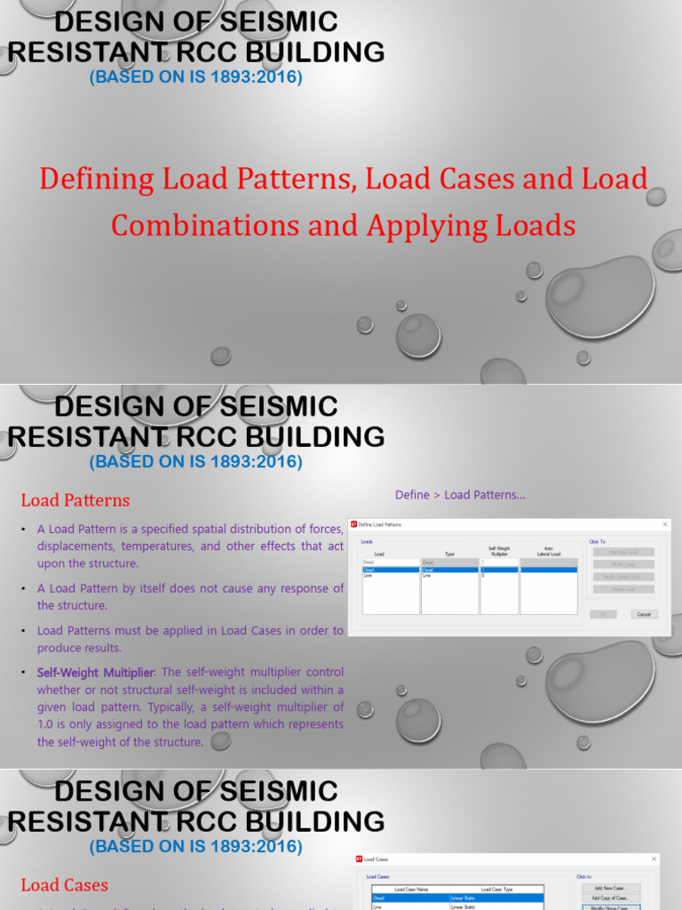 Load Pattern, Case, Combination | PDF